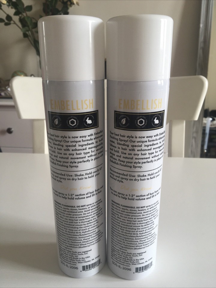 2 PACK Calista Embellish Finishing Hairspray Style-Finish-Hold - 10 oz ...