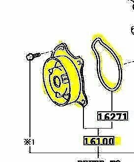 Genuine 1610039466 Toyota Scion Corolla Matrix Xd Water Pump 16100 ...