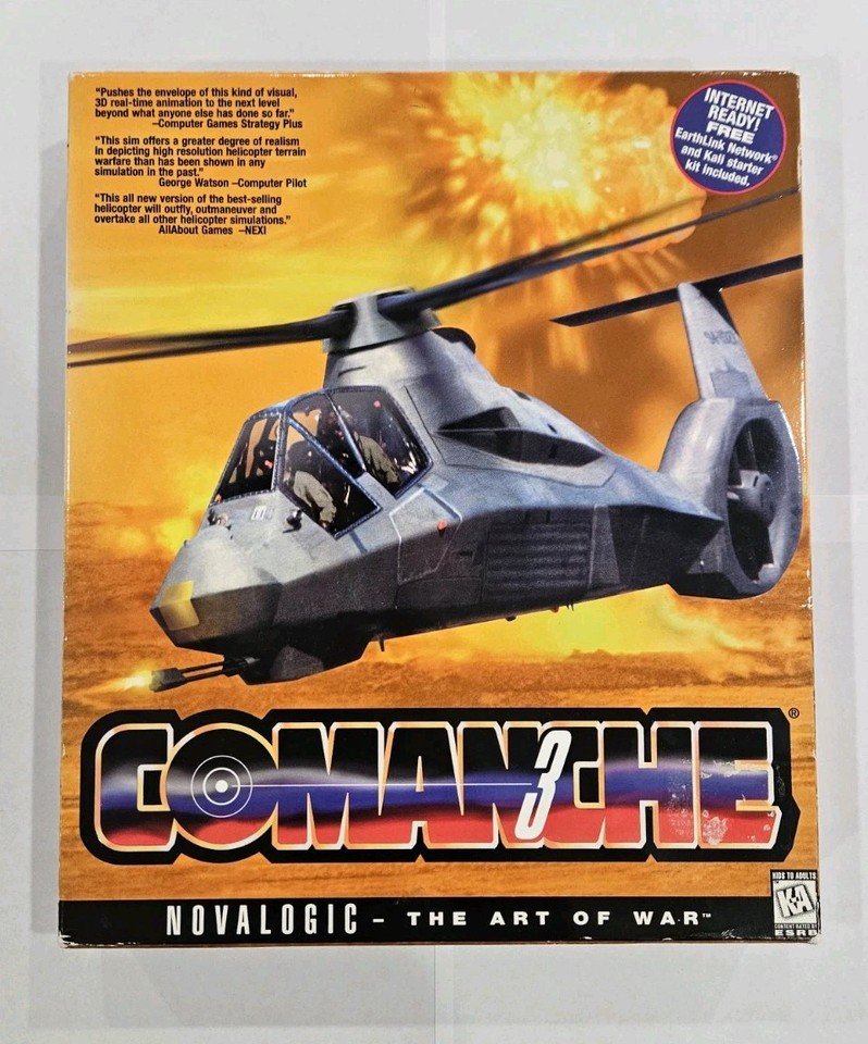 Vtg 1997 Comanche 3 Novalogic The Art of War CD Rom Computer PC Video ...