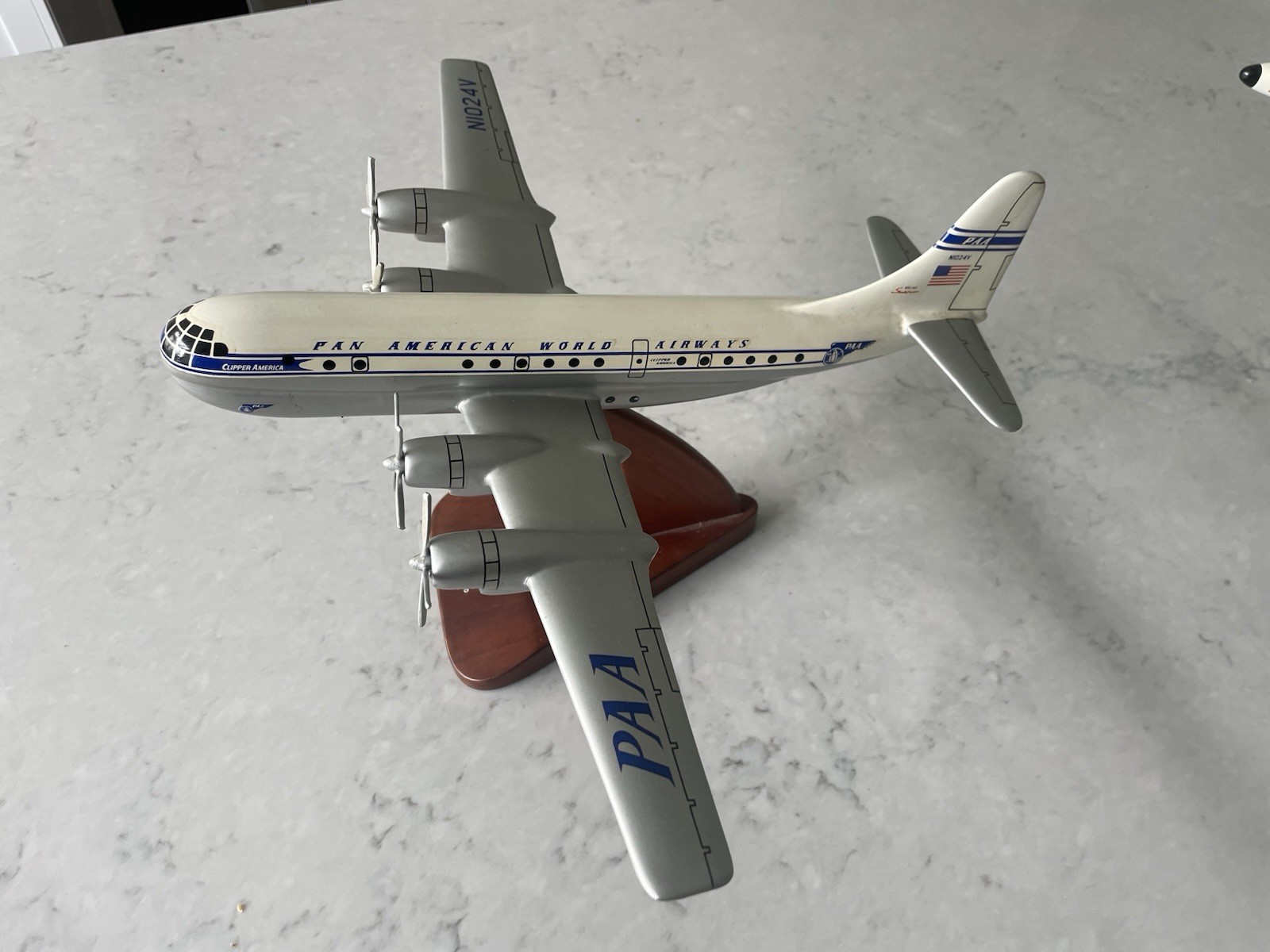 Pan American Boeing 377 Stratocruiser 1/100 Wooden Model: Perfect ...