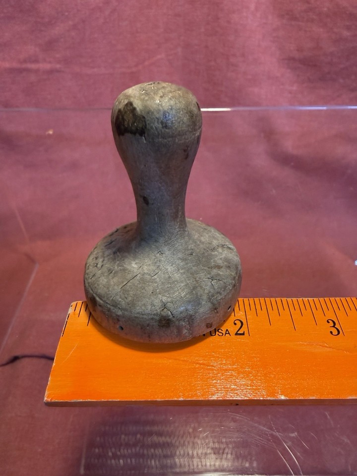 Antique EARLY Wood HAND CARVED Primitive BUTTER Mold Print COW Stamp ...