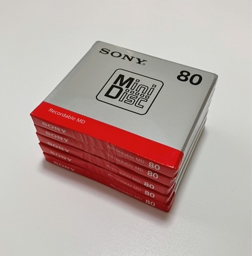 Sony MDW80T MD 80 Minutes Recordable Blank MiniDisc 5 pieces set ...
