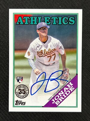 2023 Topps #88BA-JBR Jonah Bride Rookie Auto 1988 35th Anniversary ...