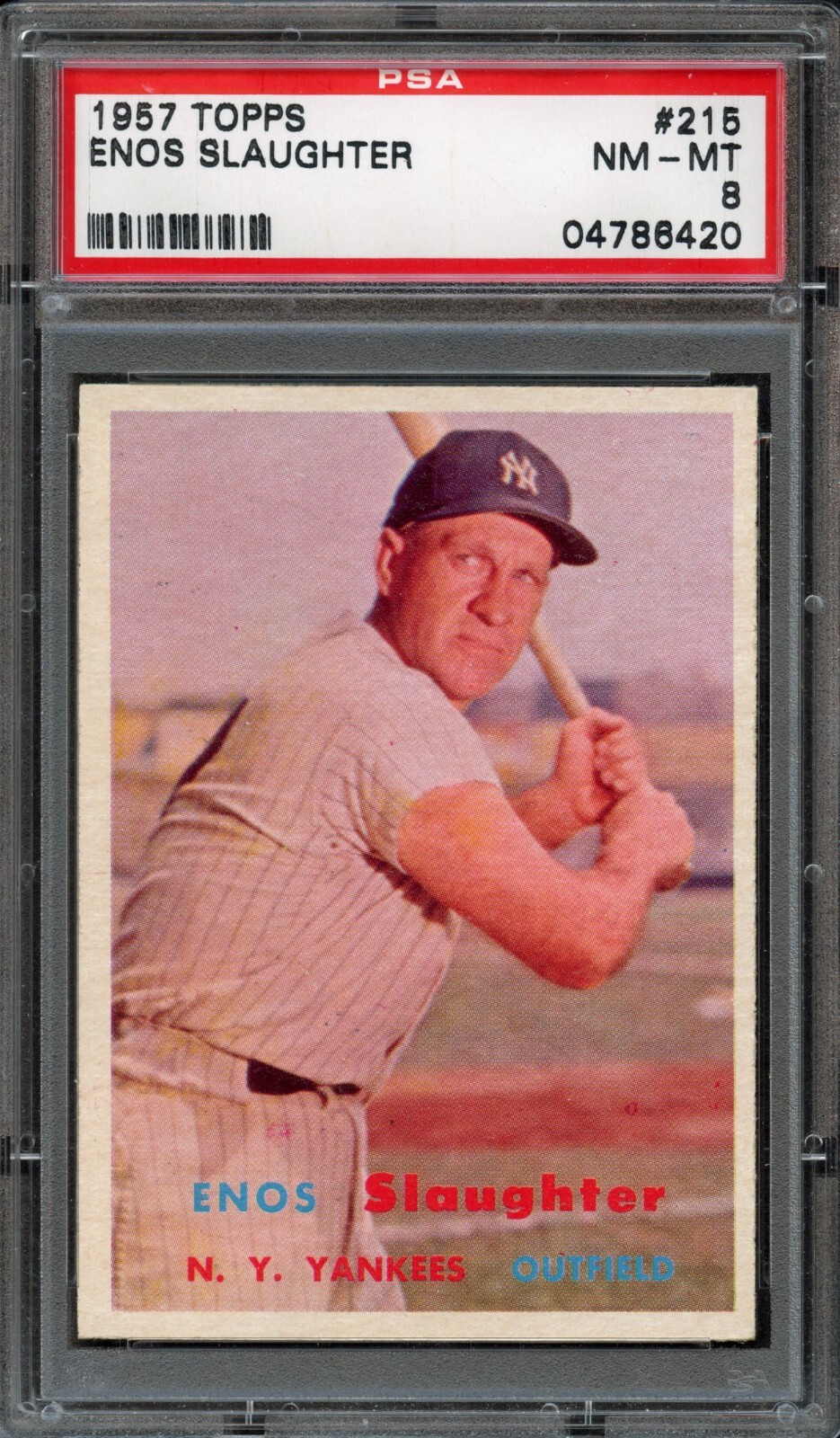 BB - 1957 Topps - #215 - Enos Slaughter - PSA 8 - NM-MT | eBay