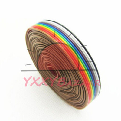 1.27mm Spacing Pitch10 WAY 10P Flat Color Rainbow Ribbon Cable Wiring ...