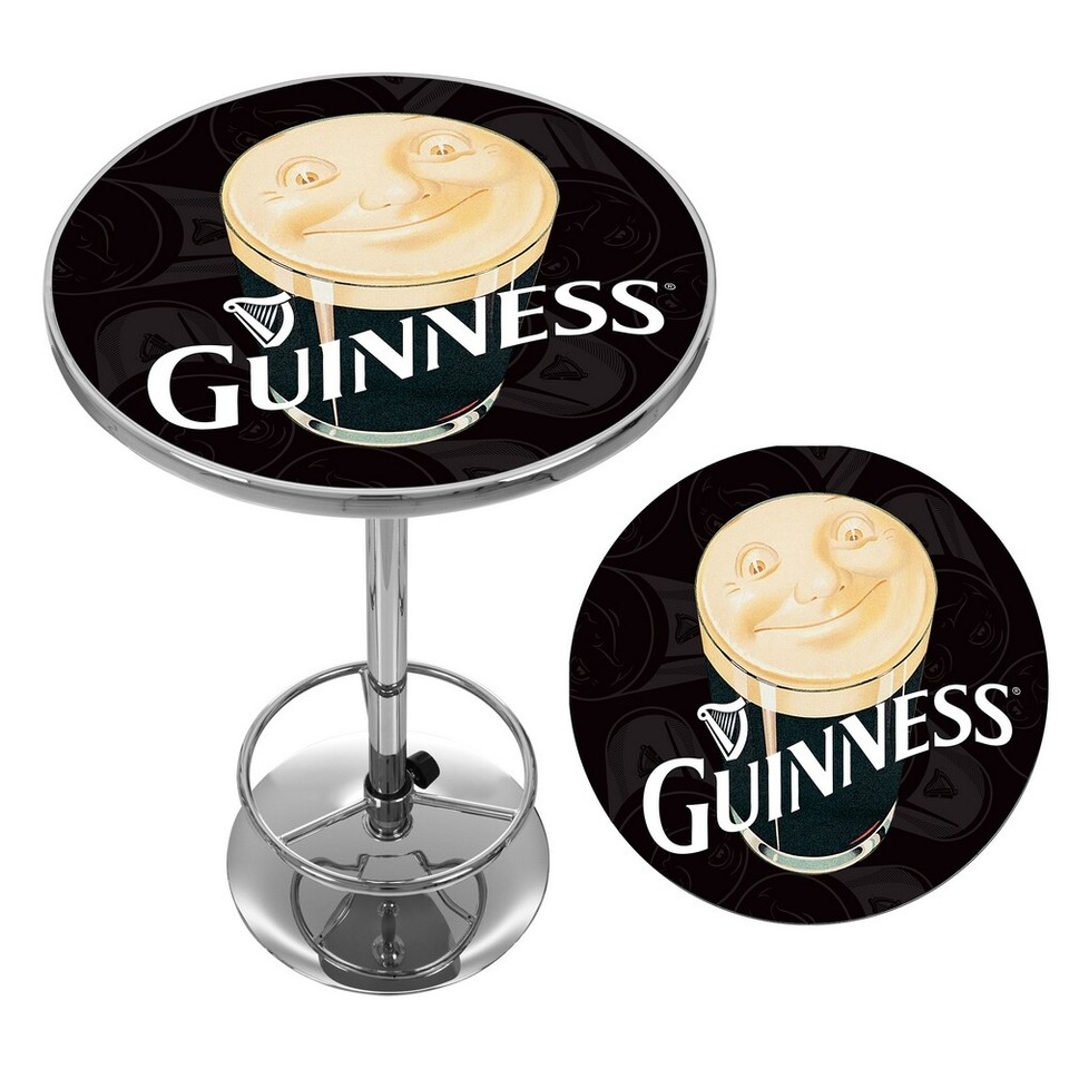 Guinness Chrome Pub Table - Smiling Pint 190836335183 | eBay
