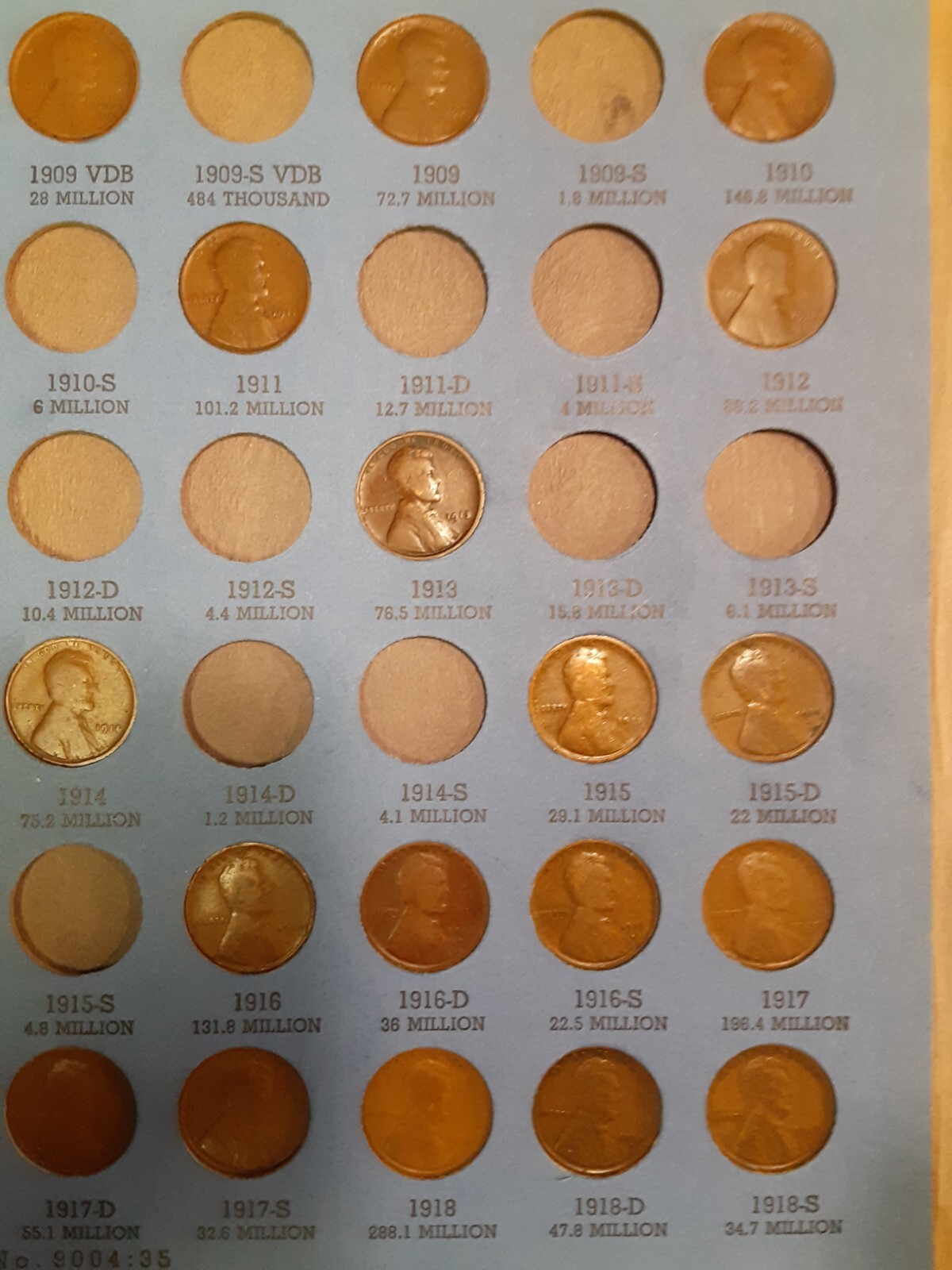lincoln penny set collection 1909 vdb-2022 p d s wheat cent plus bu ...