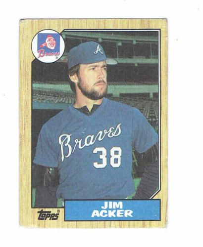 Jim Acker Atlanta Braves Pitcher #407 Topps 1987 #Baseball Card | eBay