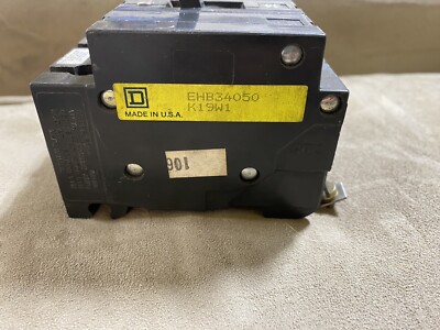 Square D EH34050 Plug-In Circuit Breaker 50A 480V 3P 3PH EH Used 50 AMP ...