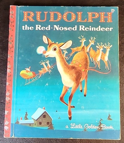Rudolph The Red Nosed Reindeer, Barbara Hazen, Little Golden Book 1959 ...