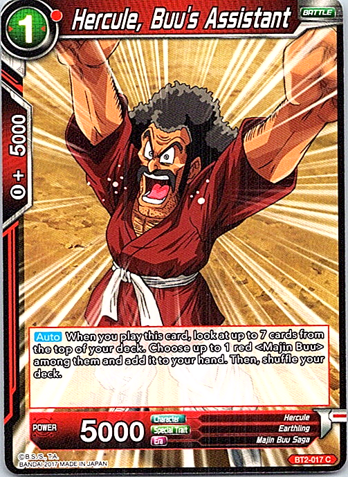 Hercule, Buu's Assistant BT2-017 C Dragon Ball Super Card TCG X1 | eBay