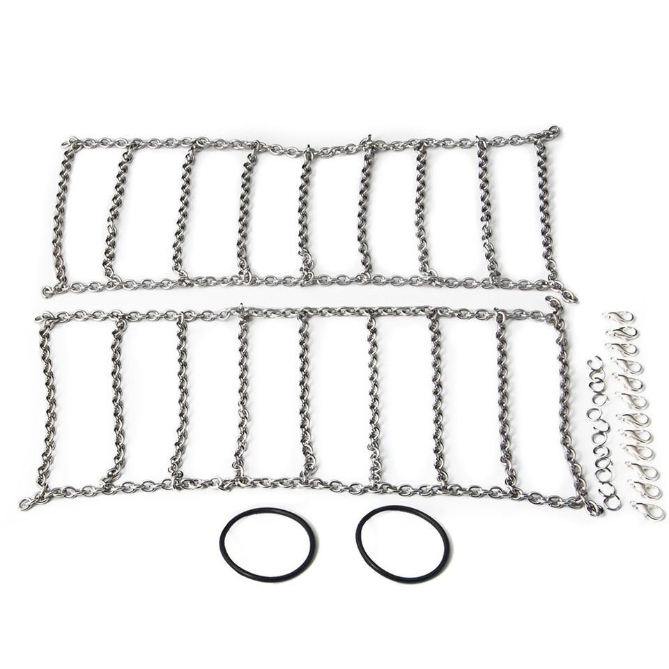 Metal Snow Chain Anti-skid Chains 114/120mm for 1/10 RC Car TRX4 Axial ...