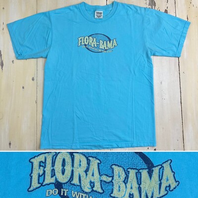 FLORA BAMA - Light Blue Comfort Colors Pigment Dyed T-Shirt, Mens ...