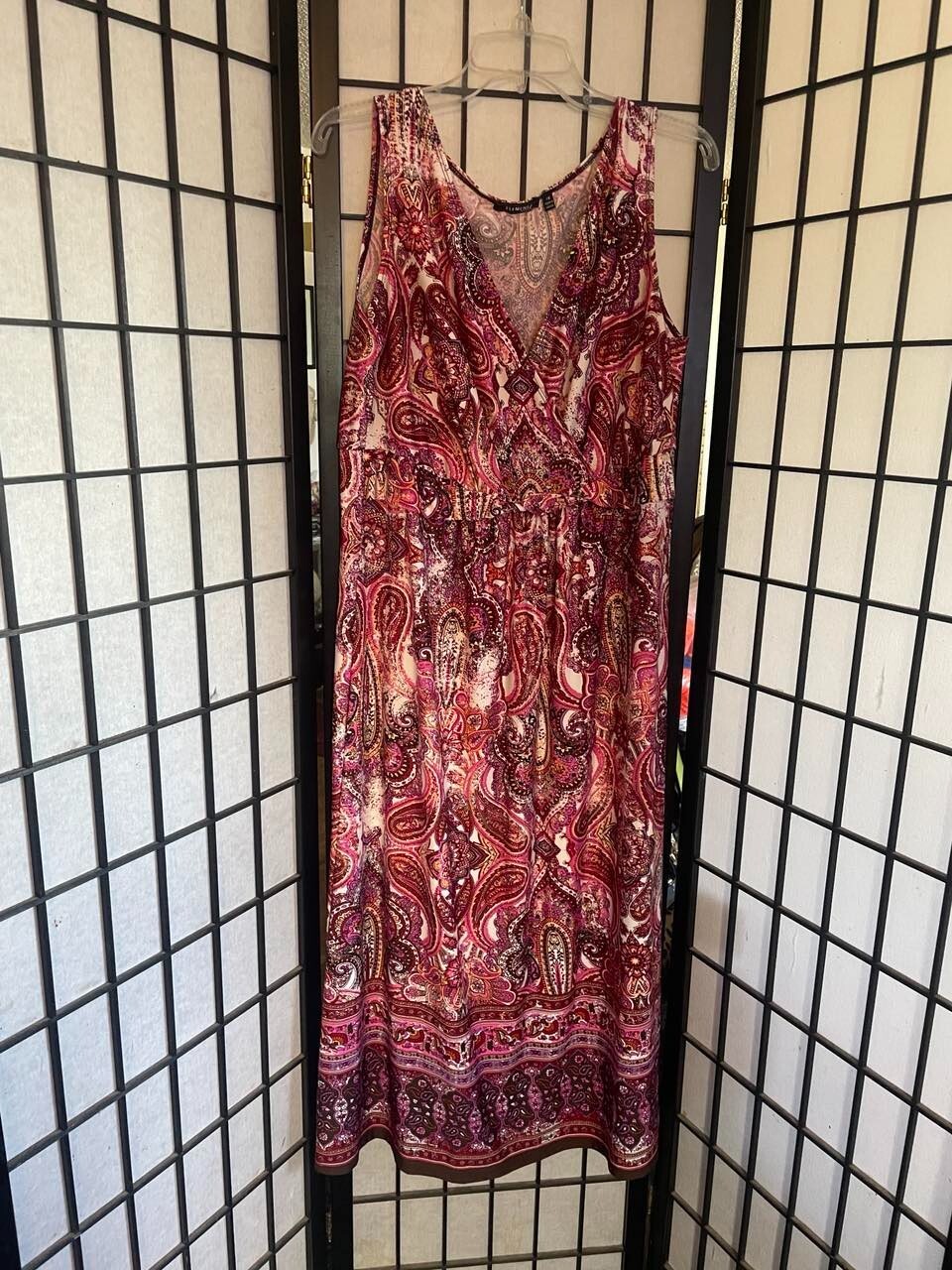 EUC Elementz Woman Paisley Print Maxi Dress size 1X | eBay