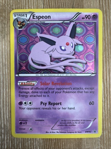 Espeon - BW92 - Pokemon Black & White Promo Ultra Rare Holo Card HP | eBay