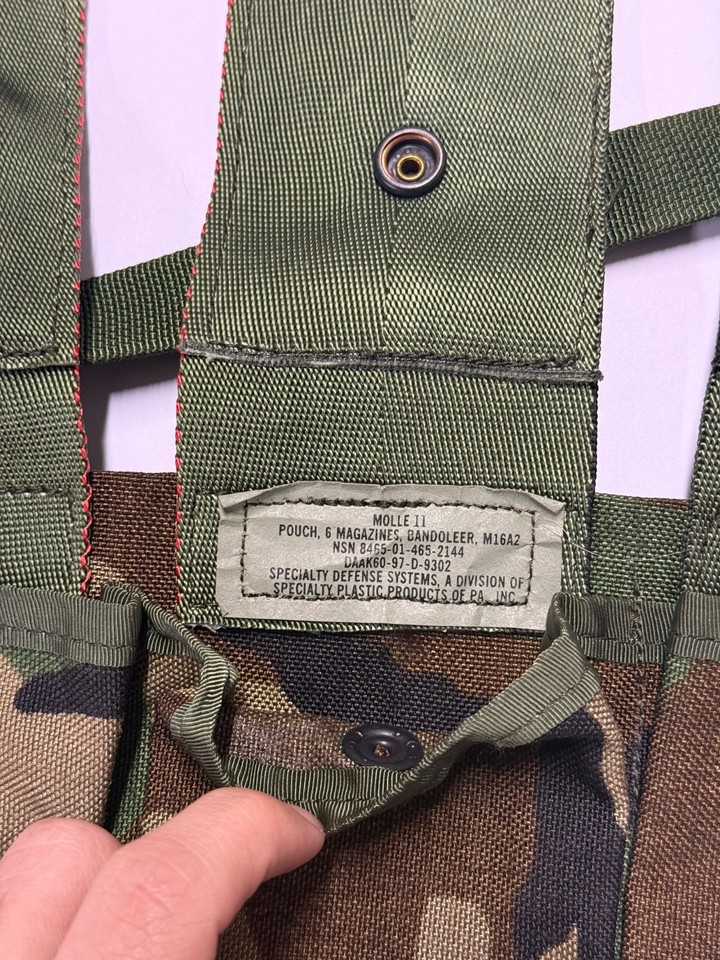 NEW USGI MOLLE II 6 Mag Bandoleer Pouch M81 Woodland BDU | eBay