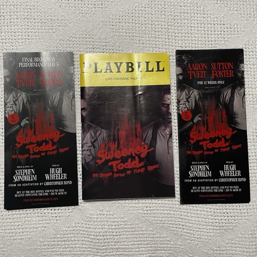 Sweeney Todd Playbill + Flyers Lot | eBay