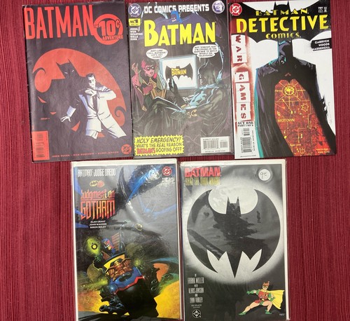 Batman Comics Lot Of 5 Detective judge dredd dark knight 10 cent ...