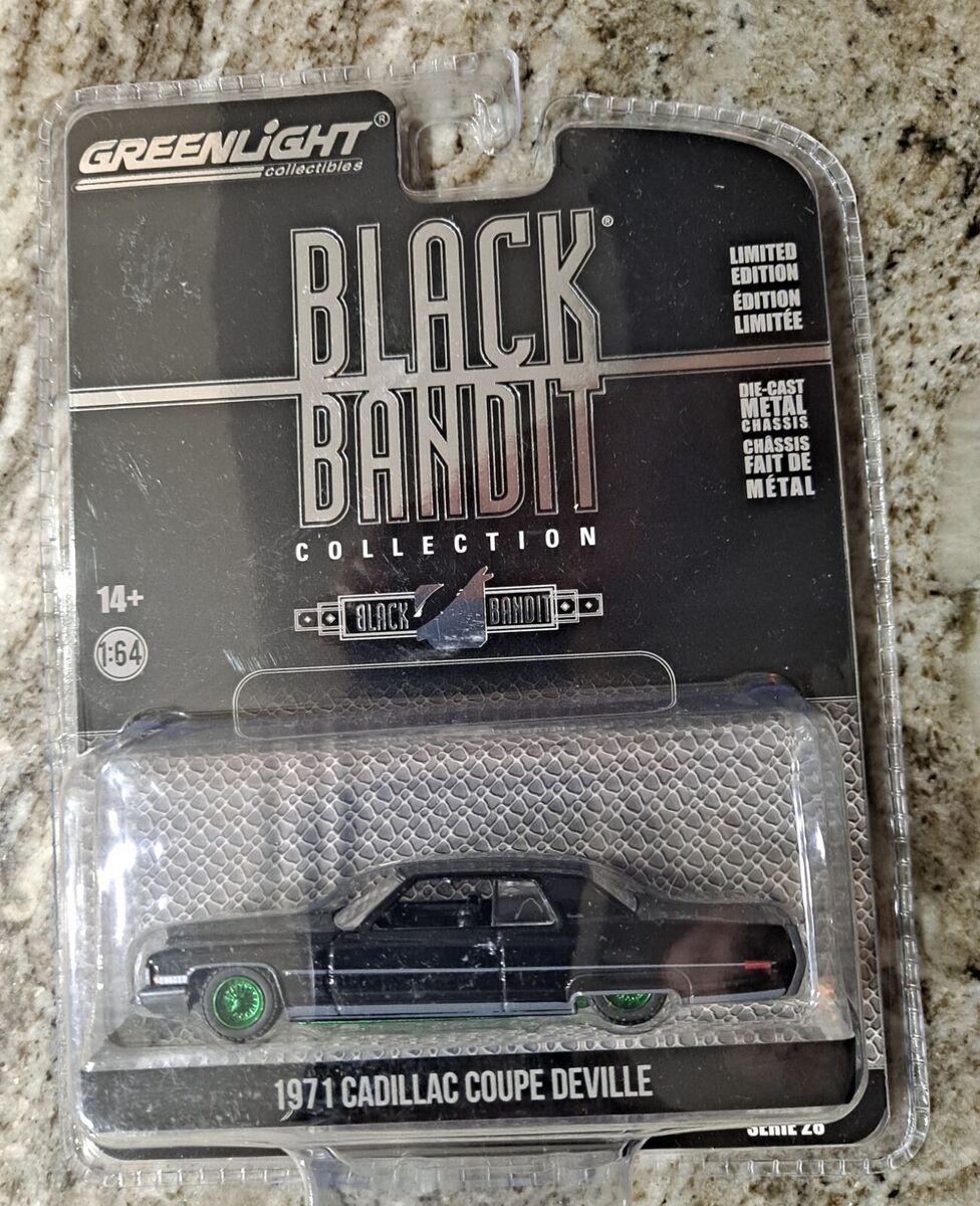 Greenlight Black Bandit 1971 Cadillac Coupe Deville Green Greenlight Black Bandit 1971 Cadillac Coupe Deville Green