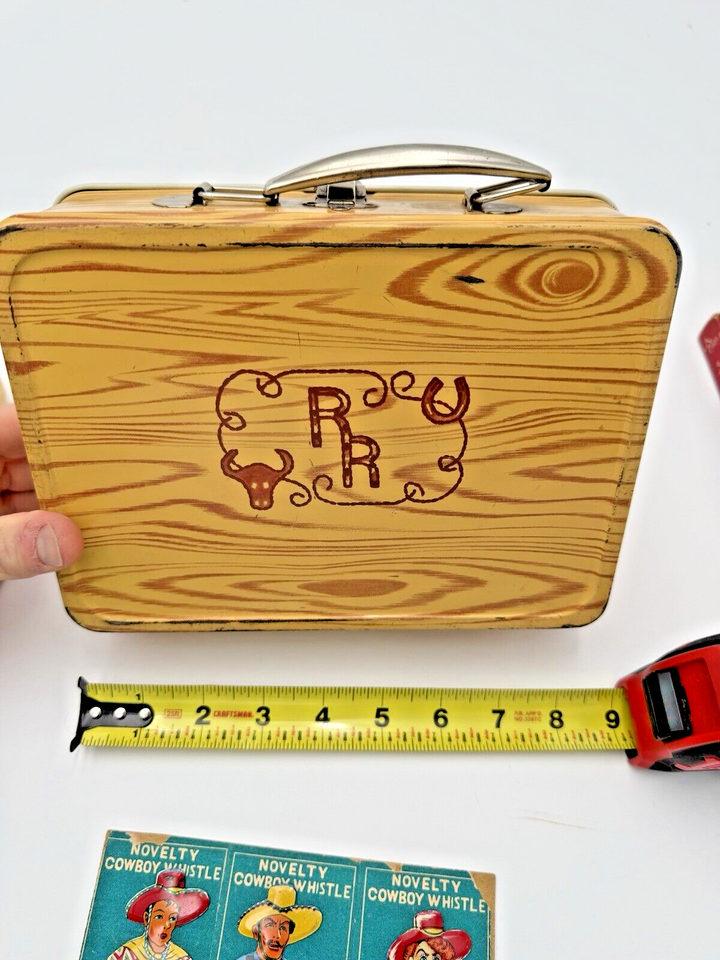 Vintage Roy Rogers Lunch Box Lot , Cowboy,Horse , 3 Tin Cowboy Whistles ...
