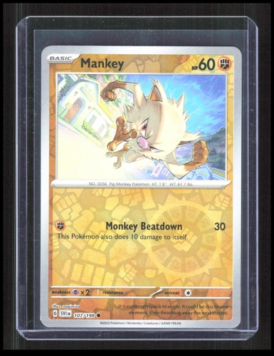 Mankey 107/198 Reverse Holo SV01: Scarlet & Violet Base Set Pokemon CB ...