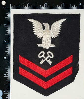 WWII DATED USN US Navy Storekeeper Petty Officer 2nd Class BLUE Rate ...