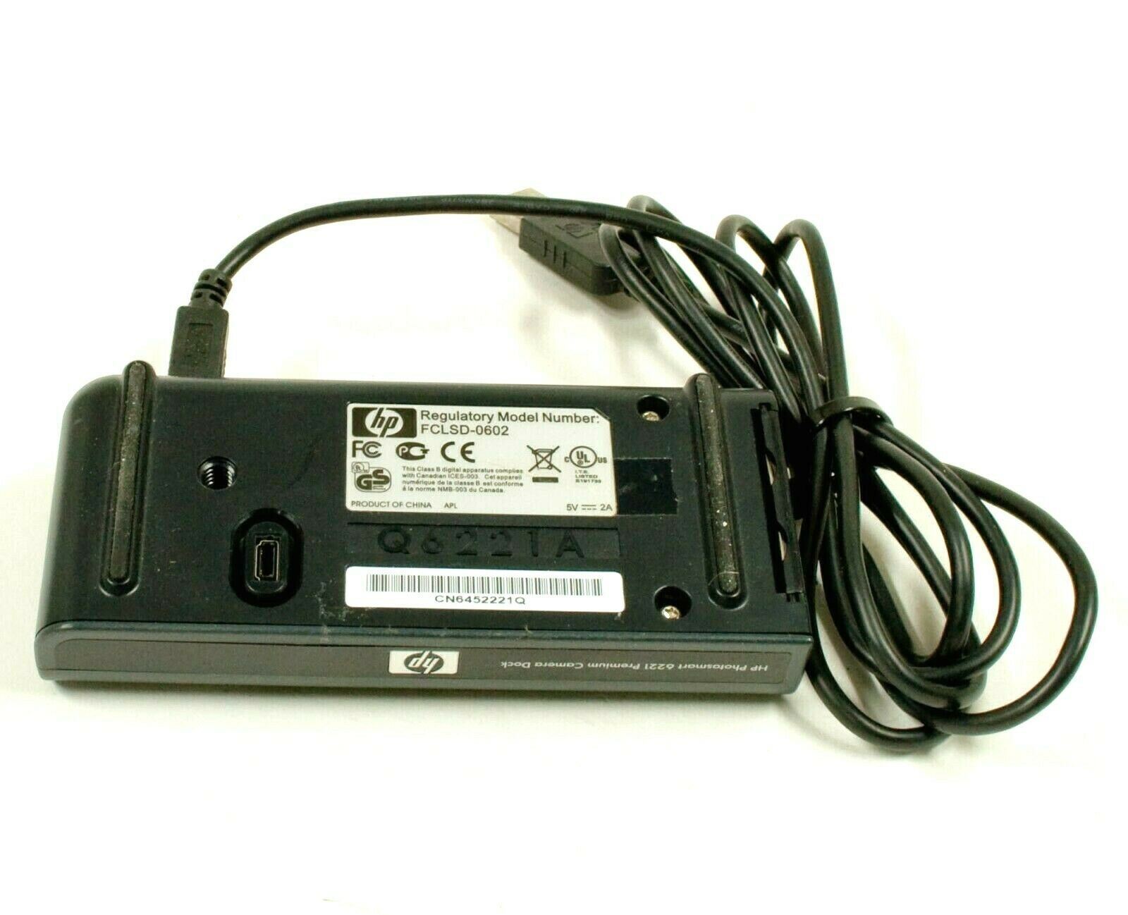 HP Photosmart 6221 Premium Camera Dock FCLSD-0602 I.T.E. Power Supply ...