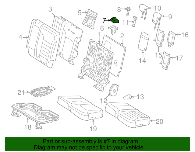 Genuine Mercedes-Benz Cover Seat Frame 16692138008Q97 OEM for sale ...