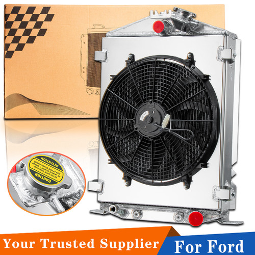 3-Row Radiator Shroud Fan FOR 1932 Ford Hi High-Boy Street Rat Rod ...