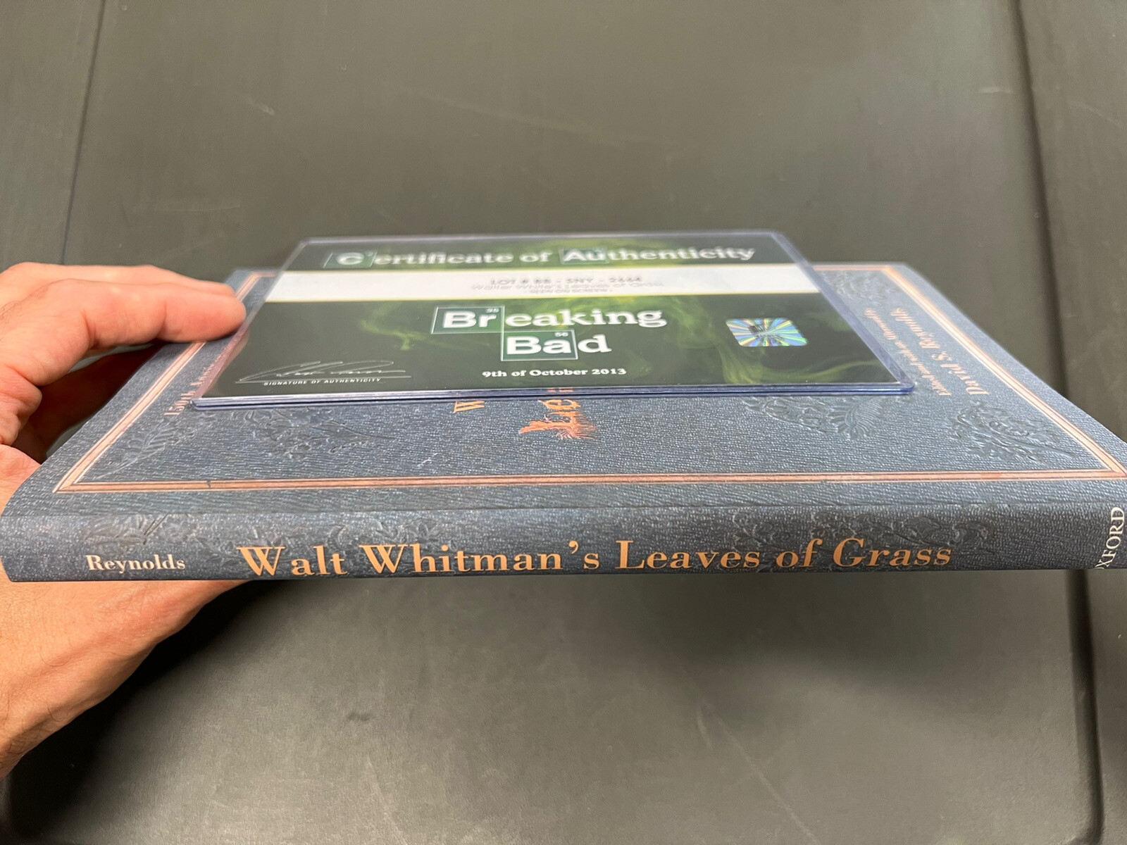 Breaking Bad Prop Walter White Leaves of Grass Book Walt Whitman w/Sony ...