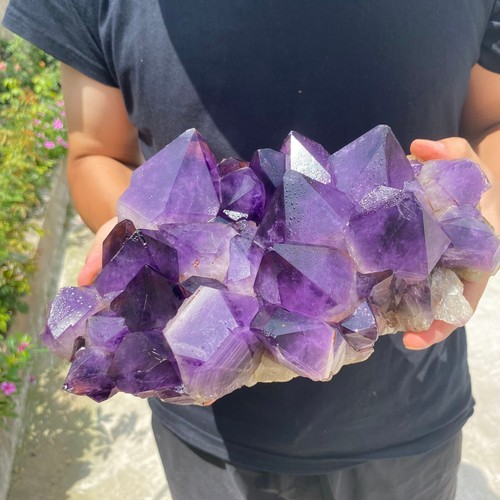 10.4lb Natural Amethyst geode quartz cluster Backbone crystal specimen ...