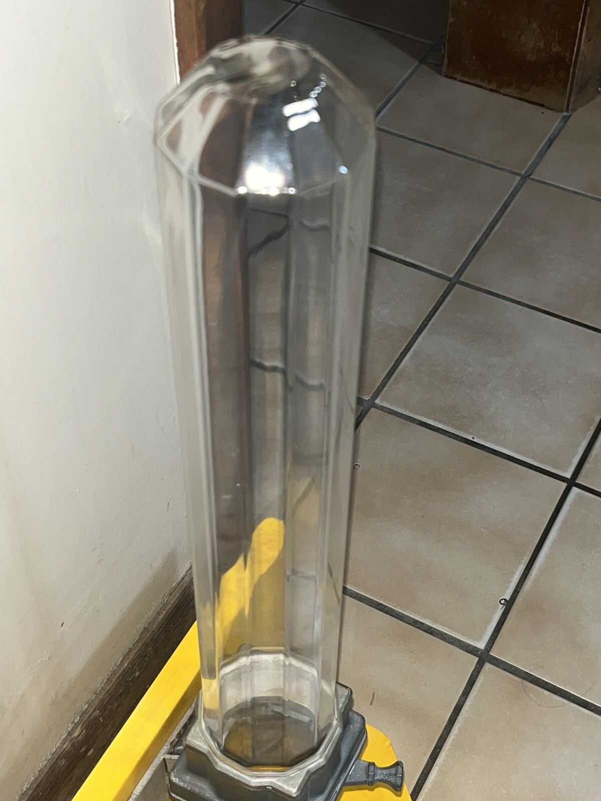 DIXIE VORTEX GLASS CUP HOLDER DISPENSER W/ LEVER & BRACKET 25" CIRCA ...