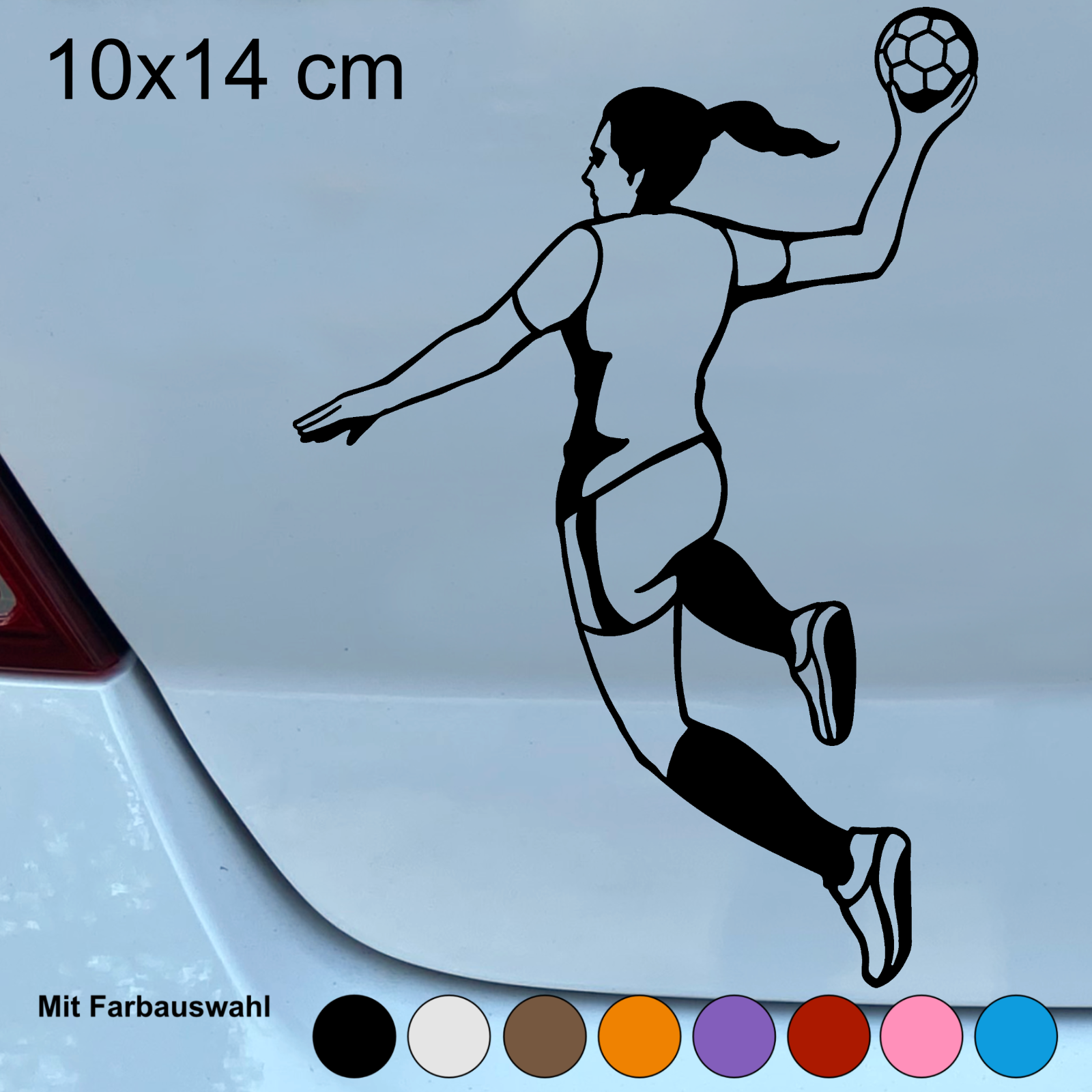 Autoaufkleber Handball Spielerin 10x14 cm Sticker A1310 | eBay.de