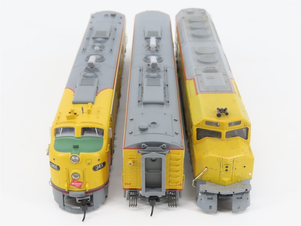 LOT of 3 HO Athearn/Proto 2000 MILW Milwaukee Road E8 A/B, F45 Diesel ...
