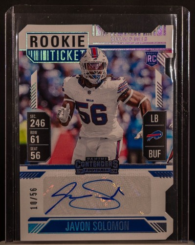 Javon Solomon 2024 Contenders 211 Stub Rookie Ticket Auto Autograph /56 ...