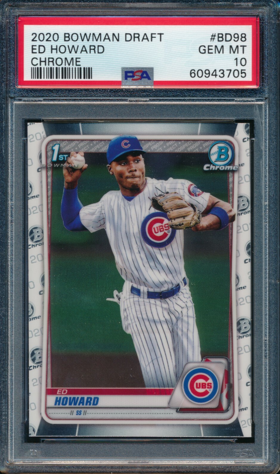 PSA 10 ED HOWARD 1st 2020 Bowman Chrome Draft Cubs Rookie Card RC GEM ...
