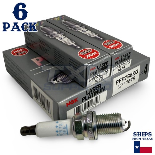 6 Pack NGK V-Power 1675 Spark Plugs PFR7S8EG | eBay