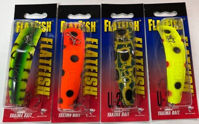 4-NEW Yakima Flatfish U20 4 different colors - Fishing Plug / Lure | eBay