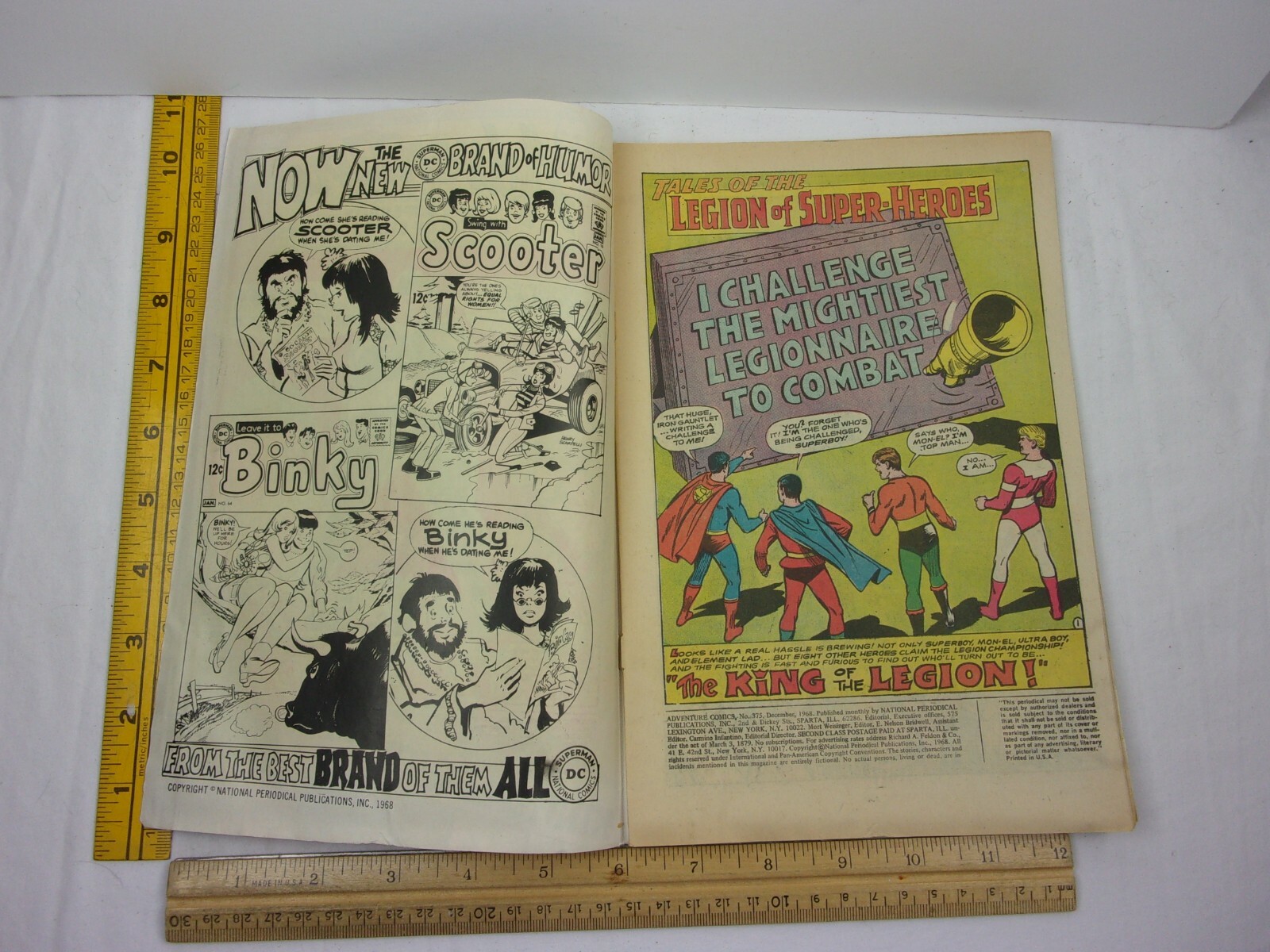 Adventure Comics 375 SUPERBOY Legion Quantum Queen 1960s VG Silver Age ...