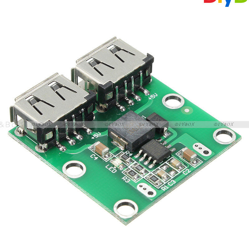 Dual USB Charger Board DC 6V 12V 24V To 5V 2A Step Down Buck Converter ...