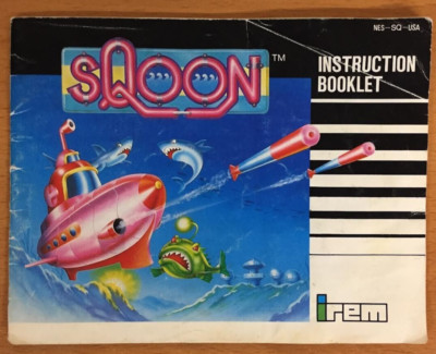 No Game - Sqoon INSTRUCTION MANUAL Book Booklet NES Nintendo IREM ...
