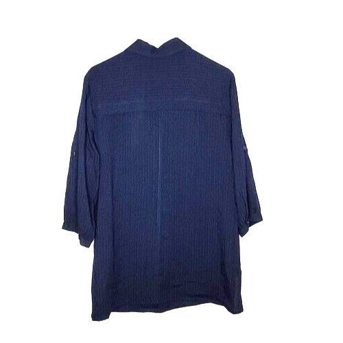 EUC Tan Jay Women's Black 3/4 Cuffed Roll Tab Sleeve Tunic Top Sz 16 | eBay