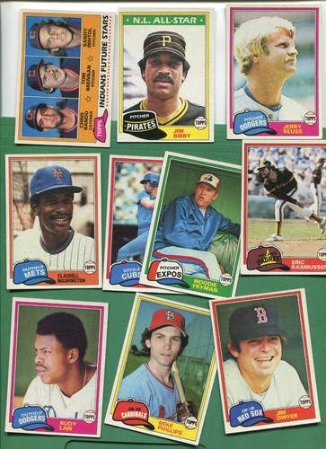 1981 TOPPS BASEBALL 30 DIFFERENT MLB CARD LOT | eBay