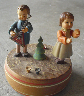 Vintage 1970s Switzerland Made Wood Music Box with Boy and Girl | eBay