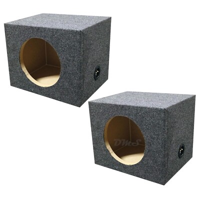 (2) QPower 10 Inch Heavy-Duty Sealed Car Audio Subwoofer Sub Box ...