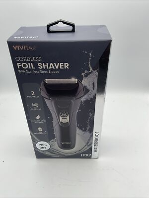 vivitar cordless foil shaver with stainless steel blades Waterproof new ...