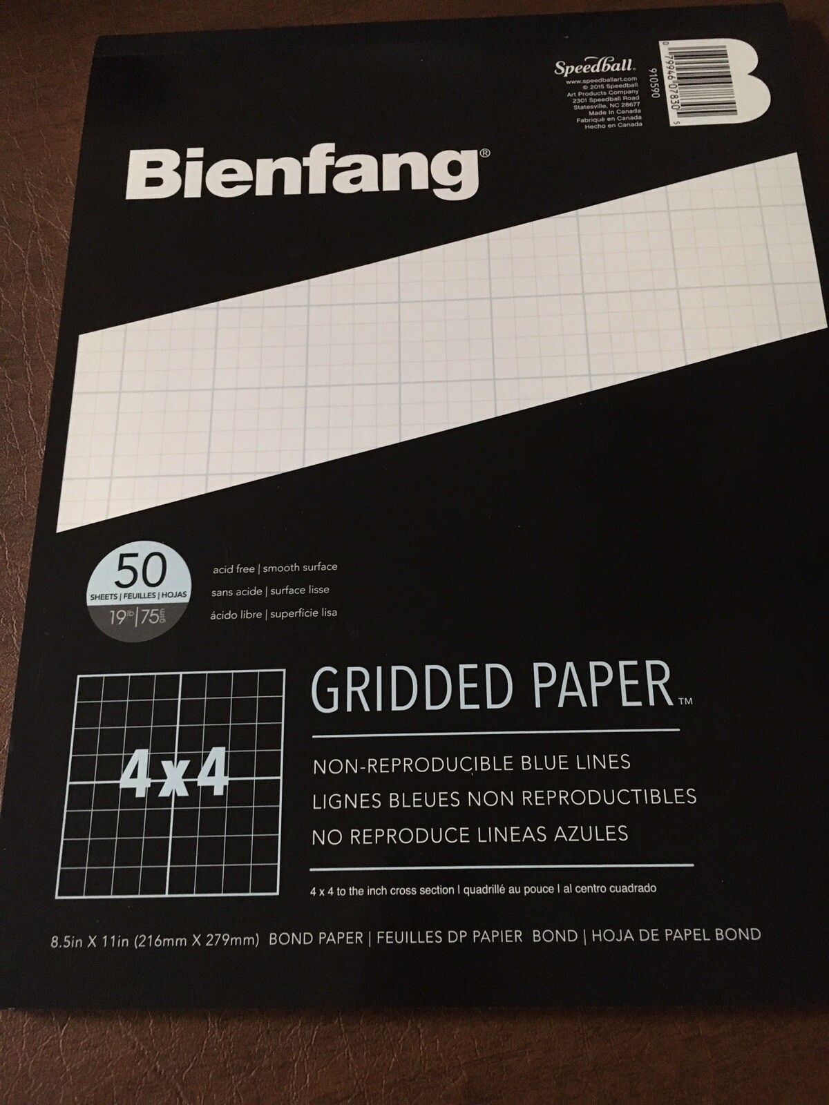 Bienfang Gridded Paper 8-1/2 x 11" Bond Paper Calligraphy Hand ...