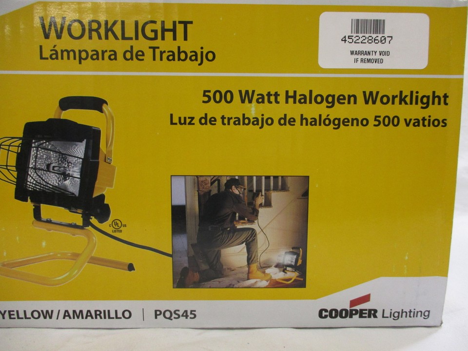 *NEW* COOPER LIGHTING PQS45 WORKLIGHT 500W HALOGEN | eBay