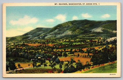 Postcard Mt Equinox Manchester Vermont Green Mountains VTG c1960 A17 | eBay