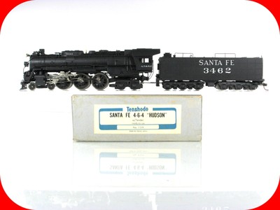 HO Scale BRASS ***SANTA FE*** 4-6-4 Hudson Locomotive #3462 -- Tenshodo ...
